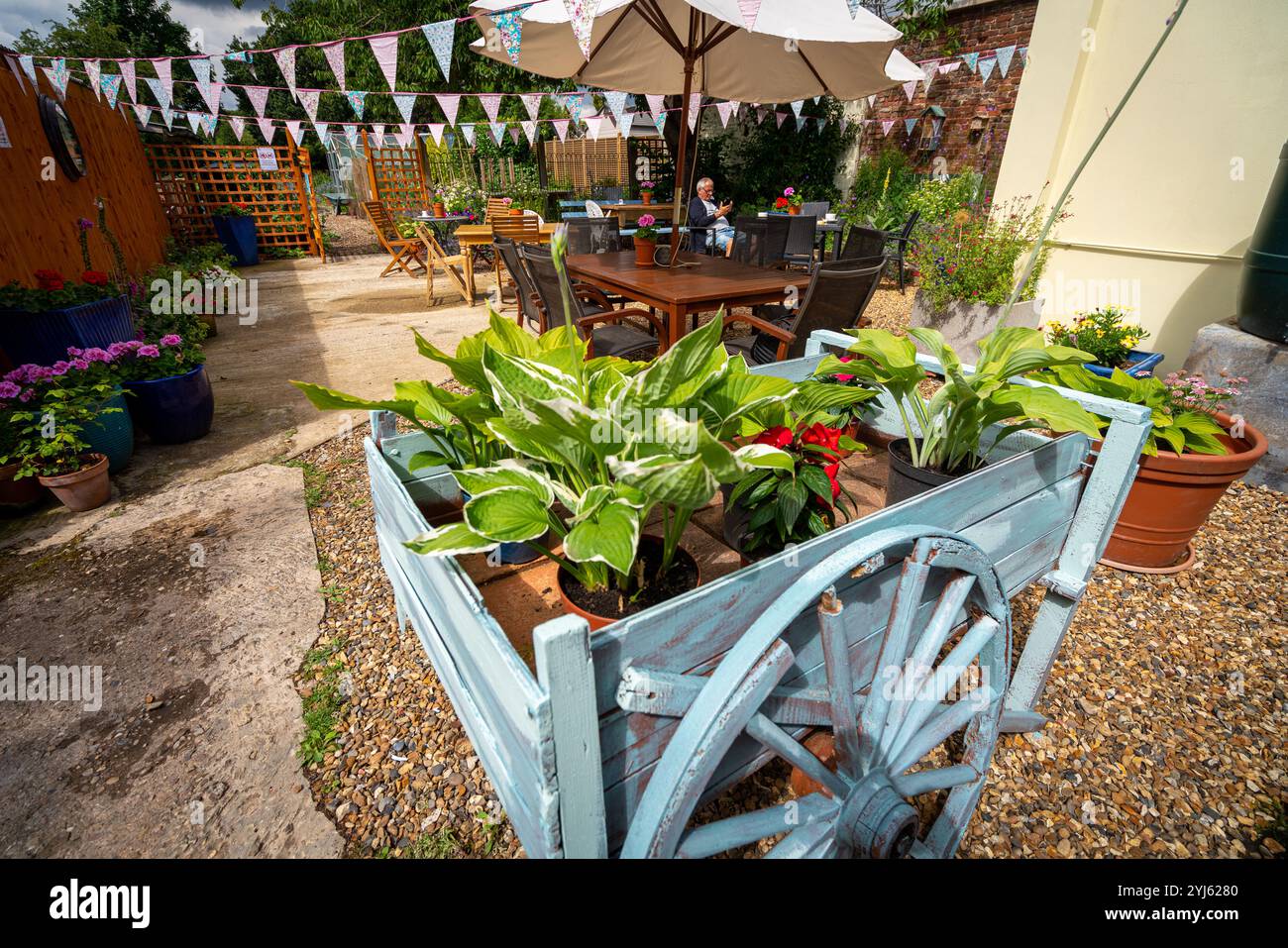 flowers and cafe food are in abundance at The Sarratt Green village ...