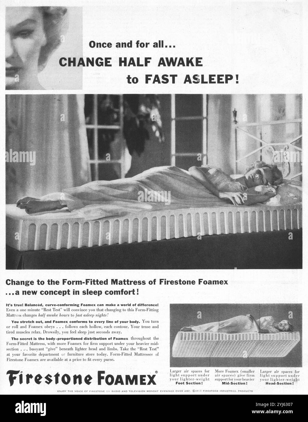 Mattress ad 1950s hi-res stock photography and images - Alamy