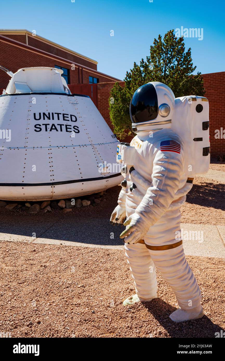 United States Appollo Test Capsule & astronaut figure; Meteor Crater ...
