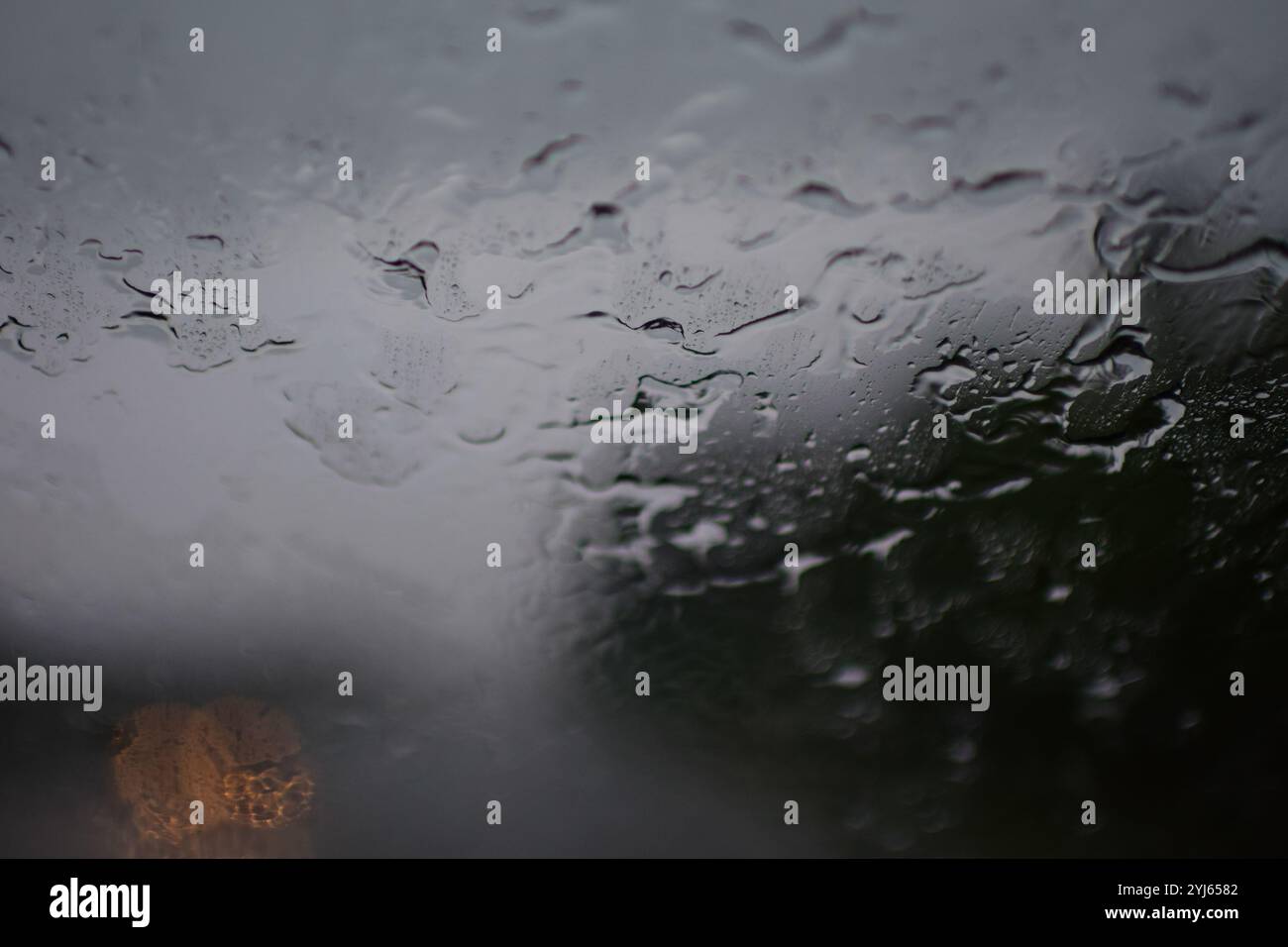 Wet windshield during a storm in Costa Rica Stock Photo - Alamy