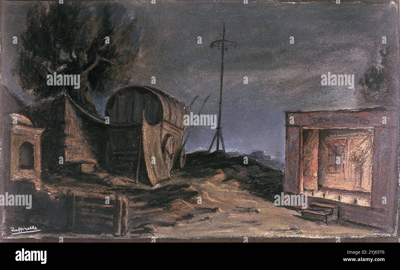 DECORACION PARA LA OPERA 'PAYASOS' DE LEONCAVALLO. Author: FRANCO ...