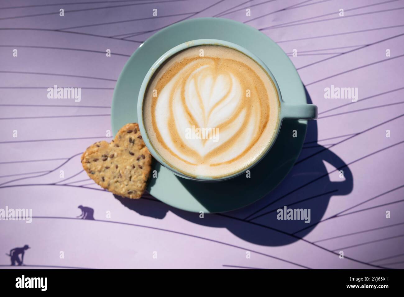 Tiflis, Georgia. 20th Oct, 2024. A cappuccino sits on a table. Credit ...