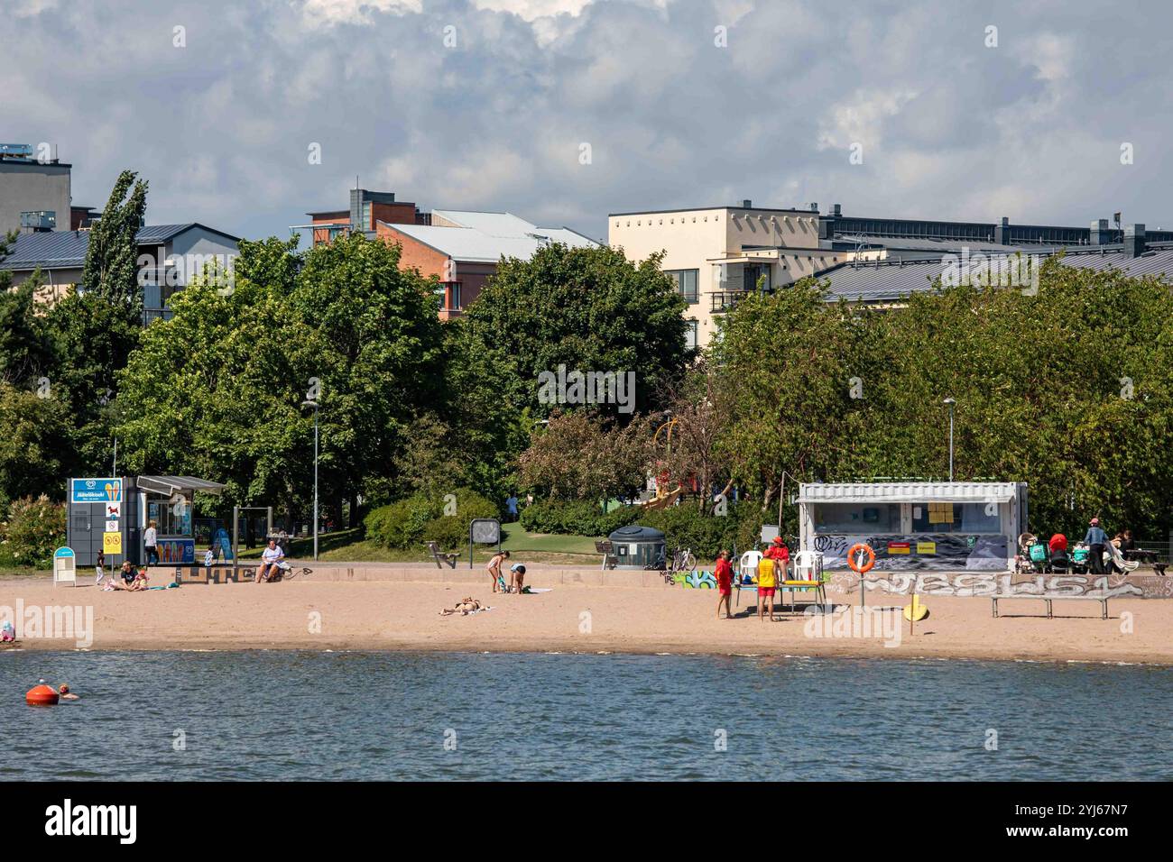 Tuorinniemi Beach in Herttoniemi district of Helsinki, Finland Stock ...