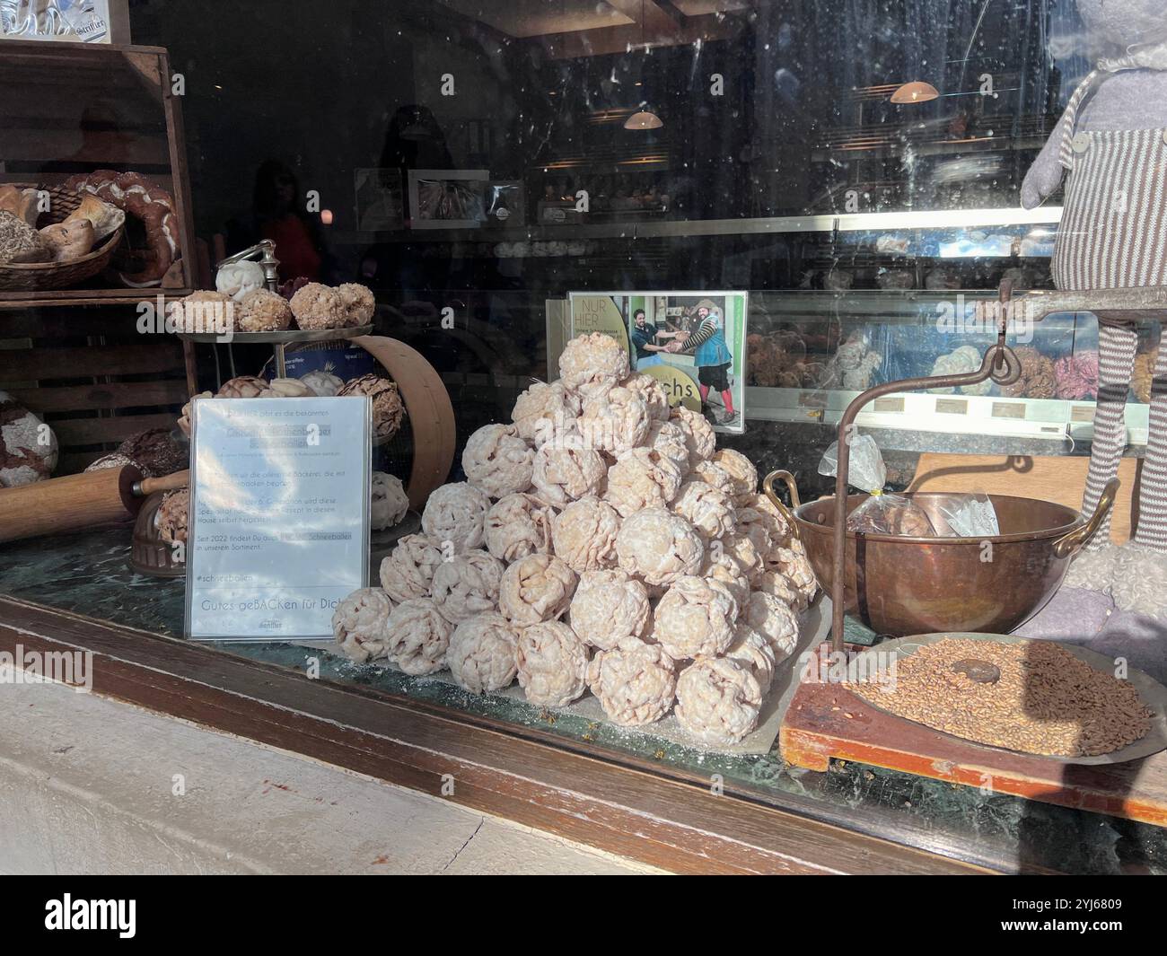 Famous sweet Rotenburg snowball . German delicacy snowballs. Rothenburg ...