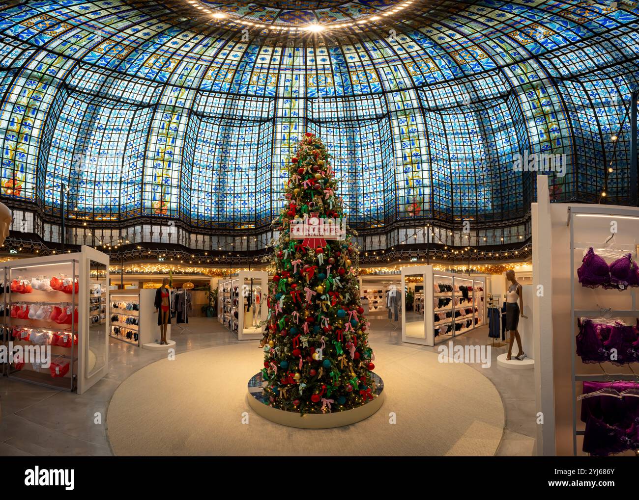 Paris, France - 11 13 2024: View inside the Canopy of Le Printemps ...