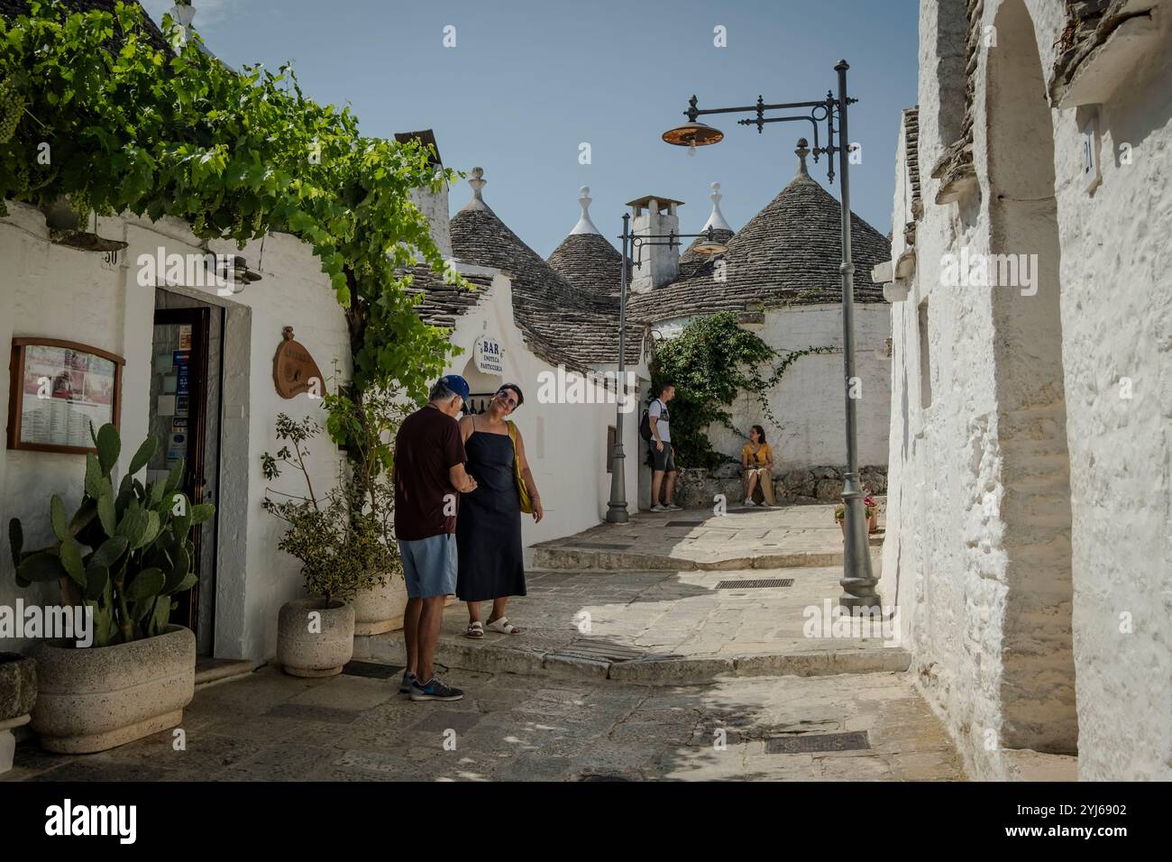 Beautiful town of Alberobello with trulli houses, main touristic ...