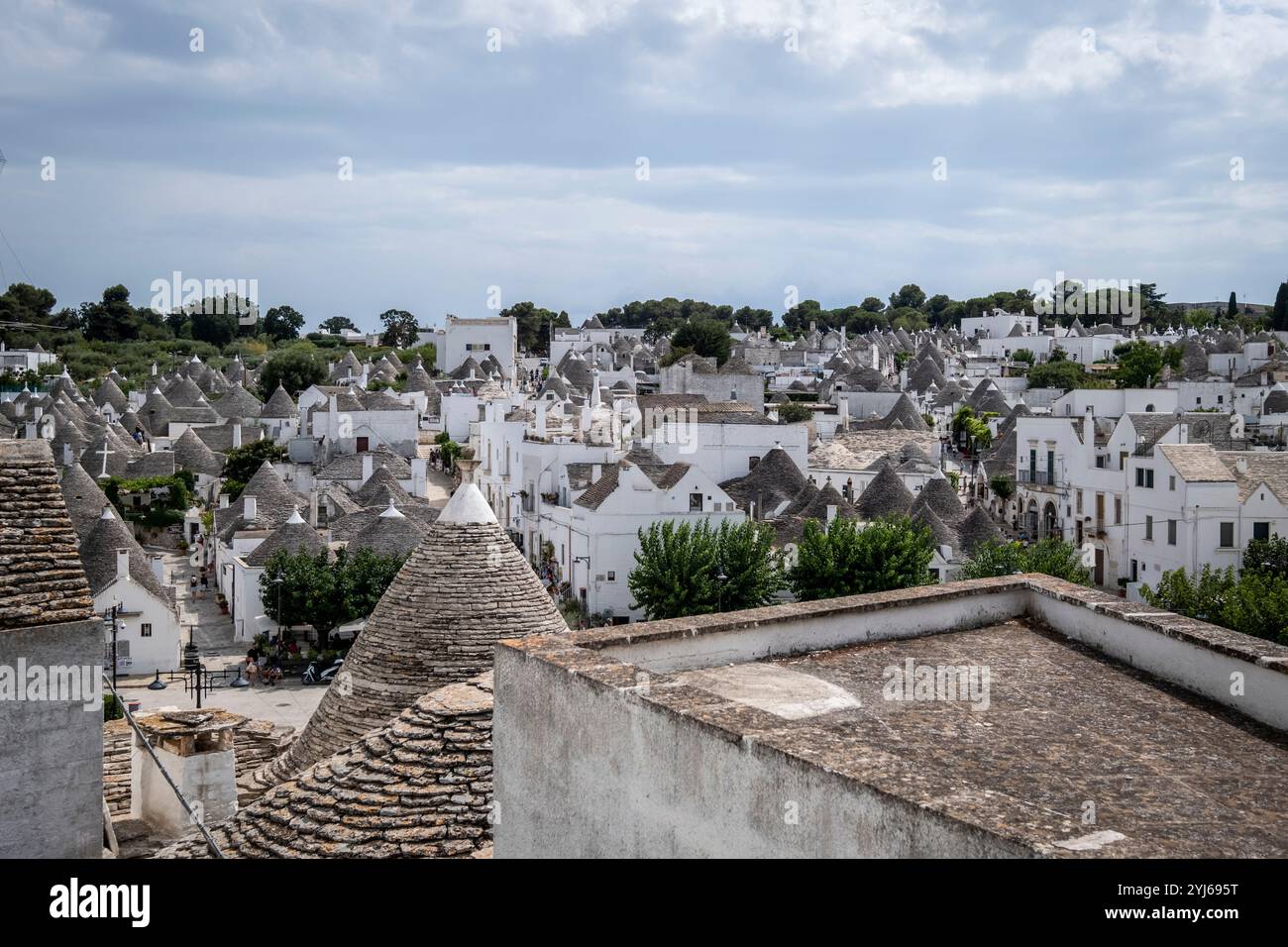 Beautiful town of Alberobello with trulli houses, main touristic ...