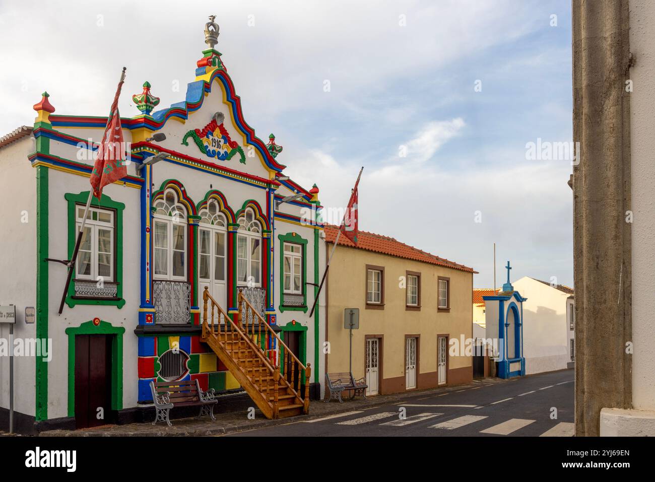 The Impérios of Terceira Island, Azores are small, colourfully painted ...