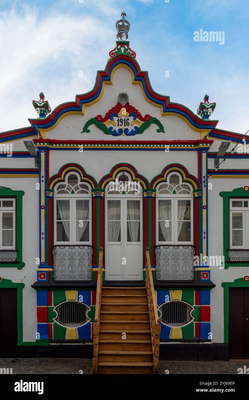 The Impérios of Terceira Island, Azores are small, colourfully painted ...