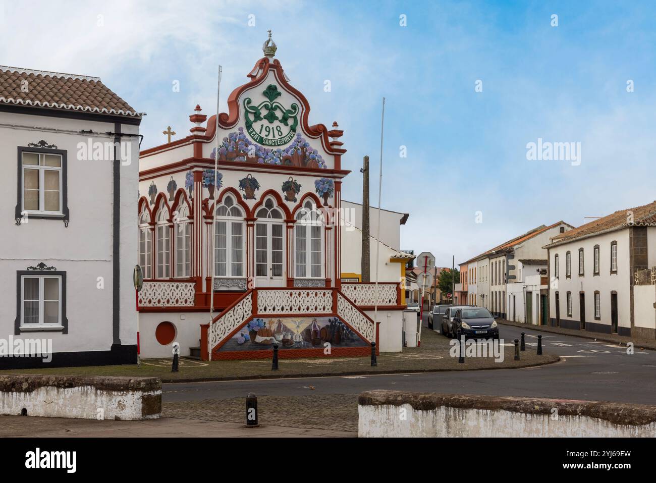 The Impérios of Terceira Island, Azores are small, colourfully painted ...