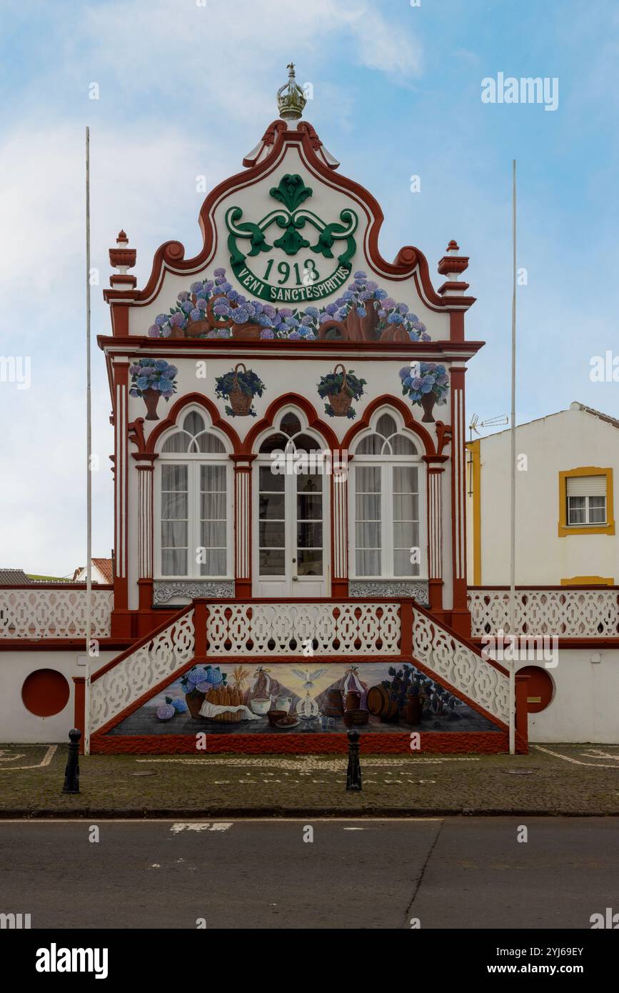 The Impérios of Terceira Island, Azores are small, colourfully painted ...