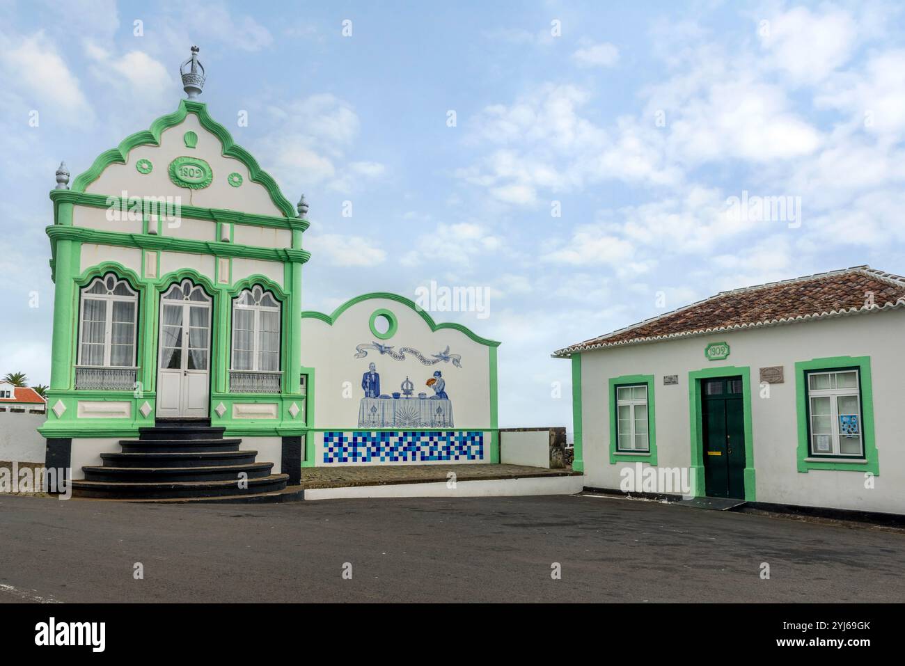 The Impérios of Terceira Island, Azores are small, colourfully painted ...