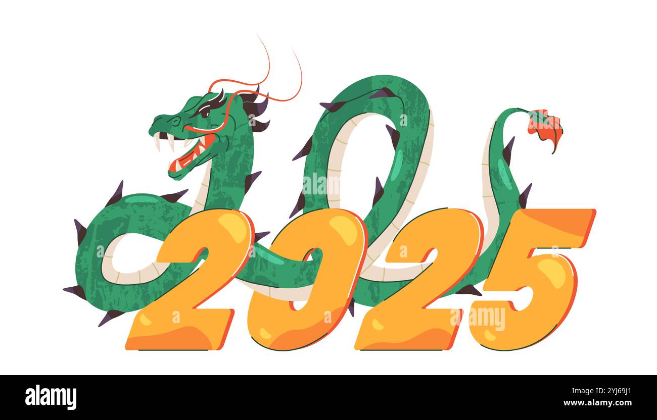 Snake symbol year 2025 in Stock Vector Images - Alamy