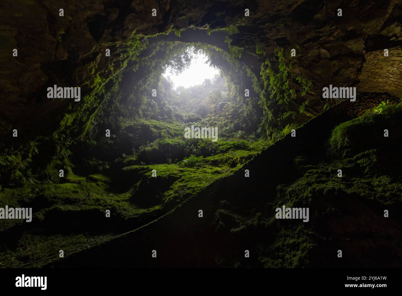 The Algar do Carvão is a lava tube located in the central part of the ...