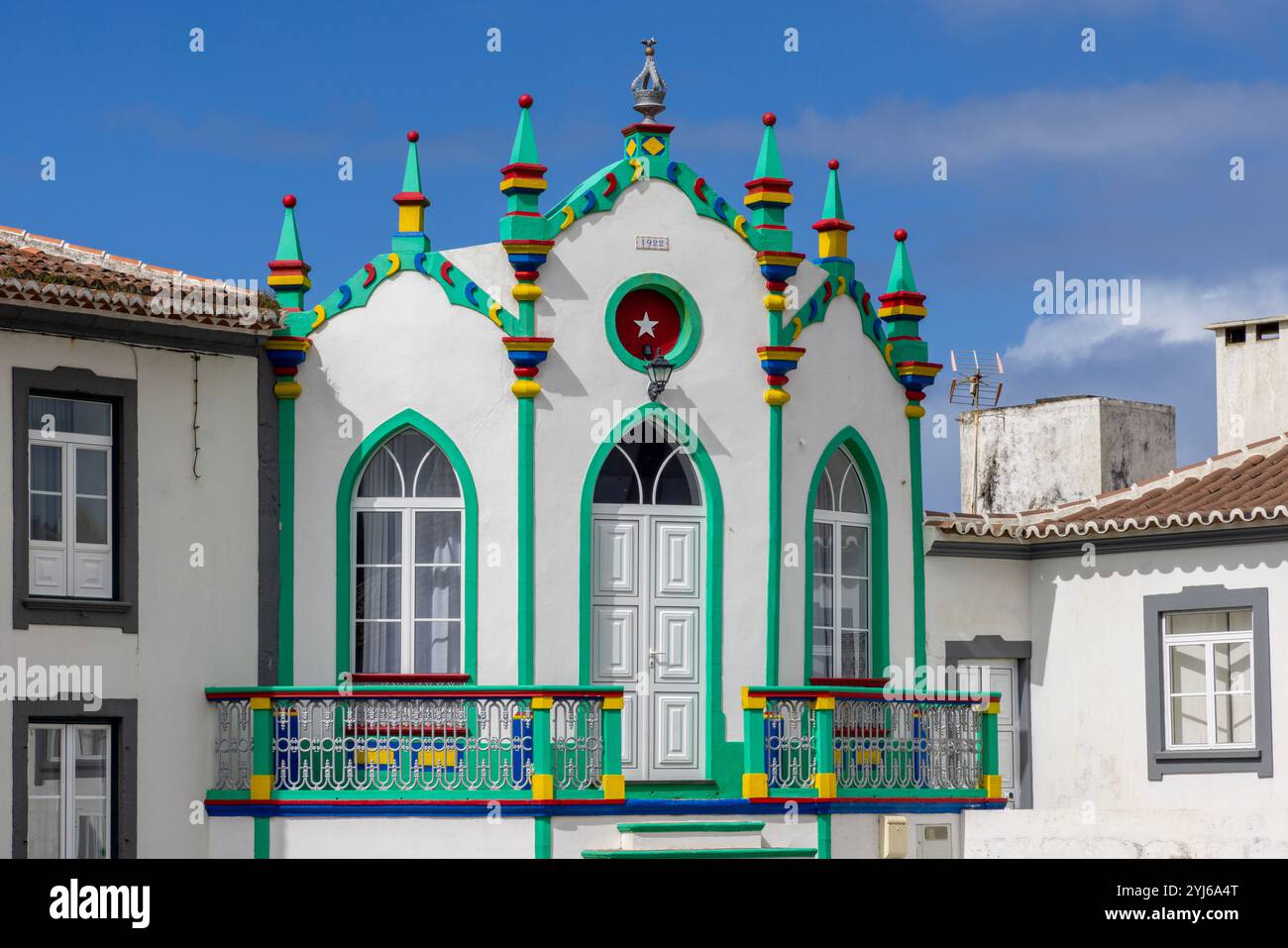 The Impérios of Terceira Island, Azores are small, colourfully painted ...