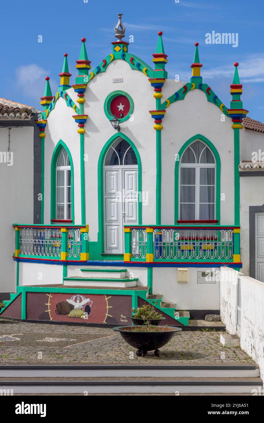 The Impérios of Terceira Island, Azores are small, colourfully painted ...