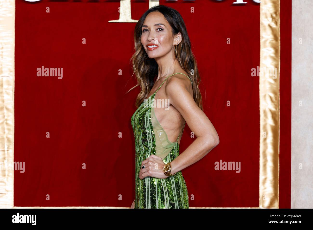 Myleene Klass poses for photographers upon arrival at the premiere of ...