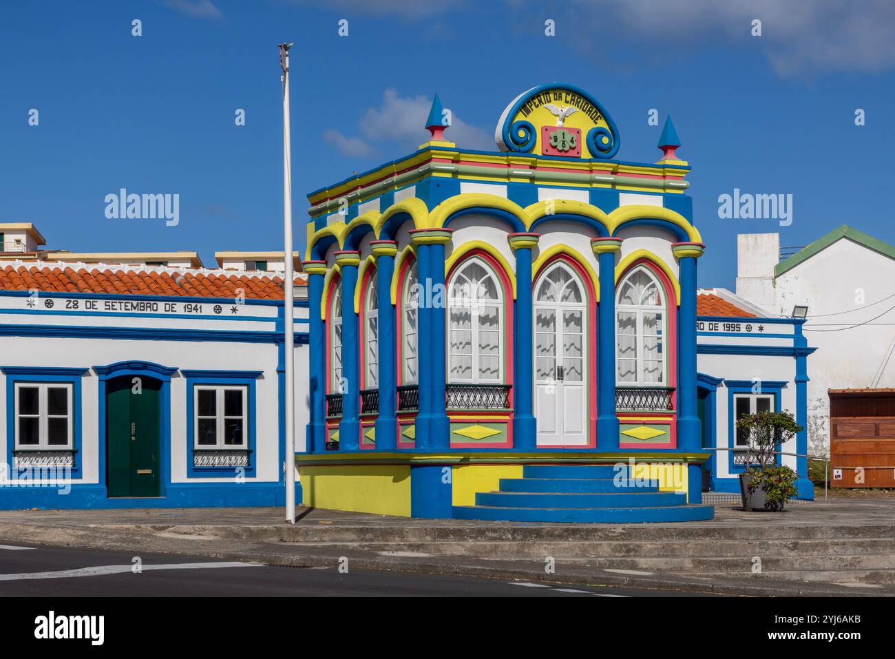 The Impérios of Terceira Island, Azores are small, colourfully painted ...