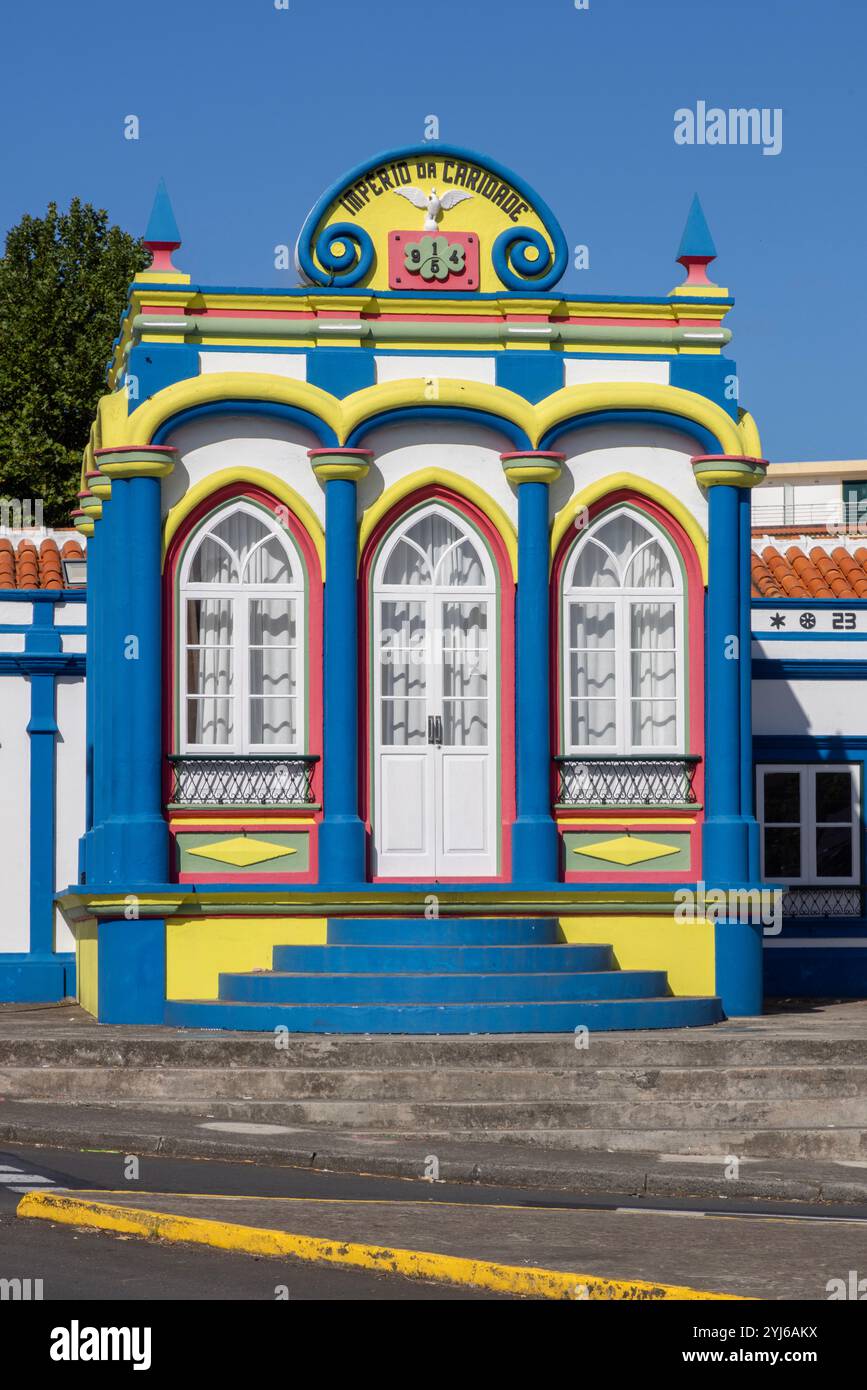 The Impérios of Terceira Island, Azores are small, colourfully painted ...