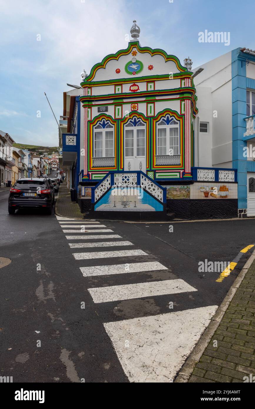 The Impérios of Terceira Island, Azores are small, colourfully painted ...