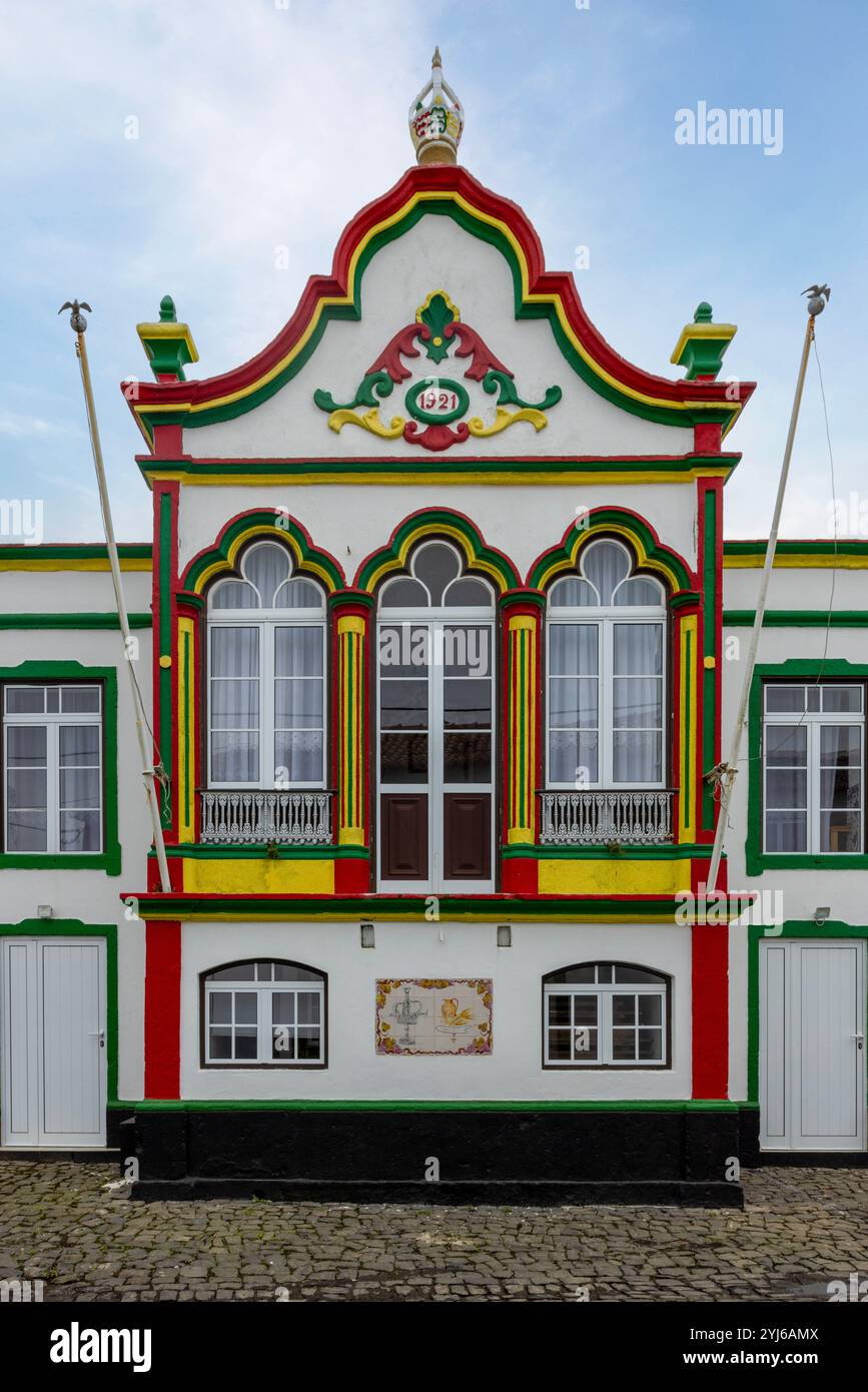 The Impérios of Terceira Island, Azores are small, colourfully painted ...