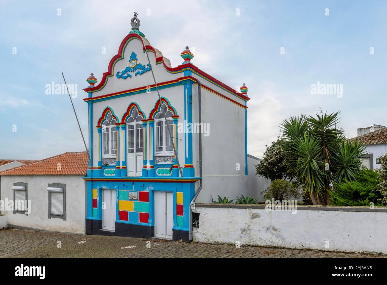 The Impérios of Terceira Island, Azores are small, colourfully painted ...