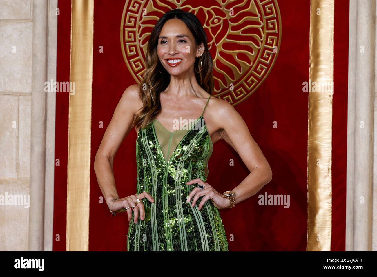 Myleene Klass poses for photographers upon arrival at the premiere of ...
