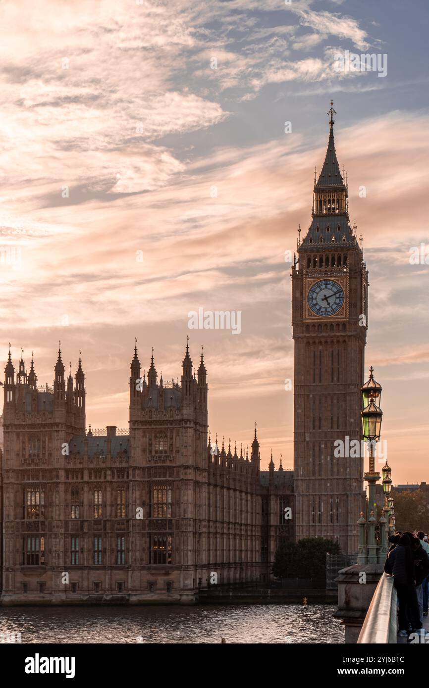 Big Ben and Palace of Westminster at Sunset Stock Photo - Alamy