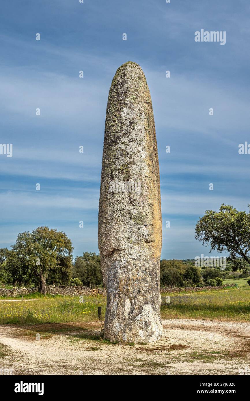 The Standing Stone, Menhir of Meada at Castelo de Vide, Portugal. The ...
