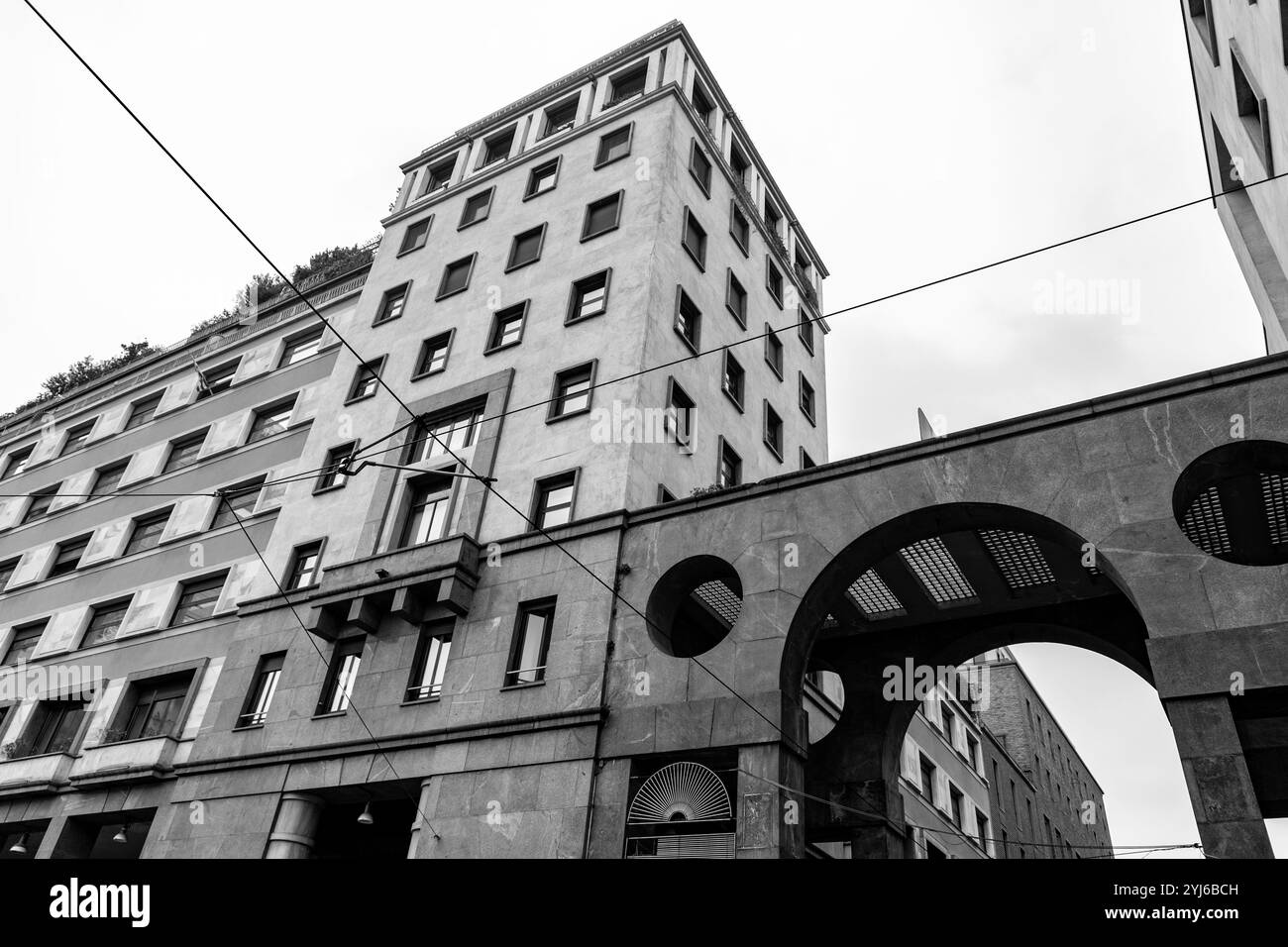 Buildings, offices and luxury fashion stores at the Piazza San Babila ...