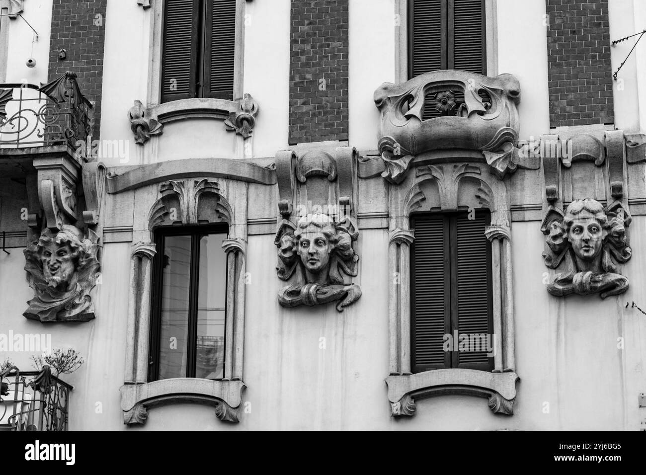 Architectural details from the characteristic Italian architecture in ...