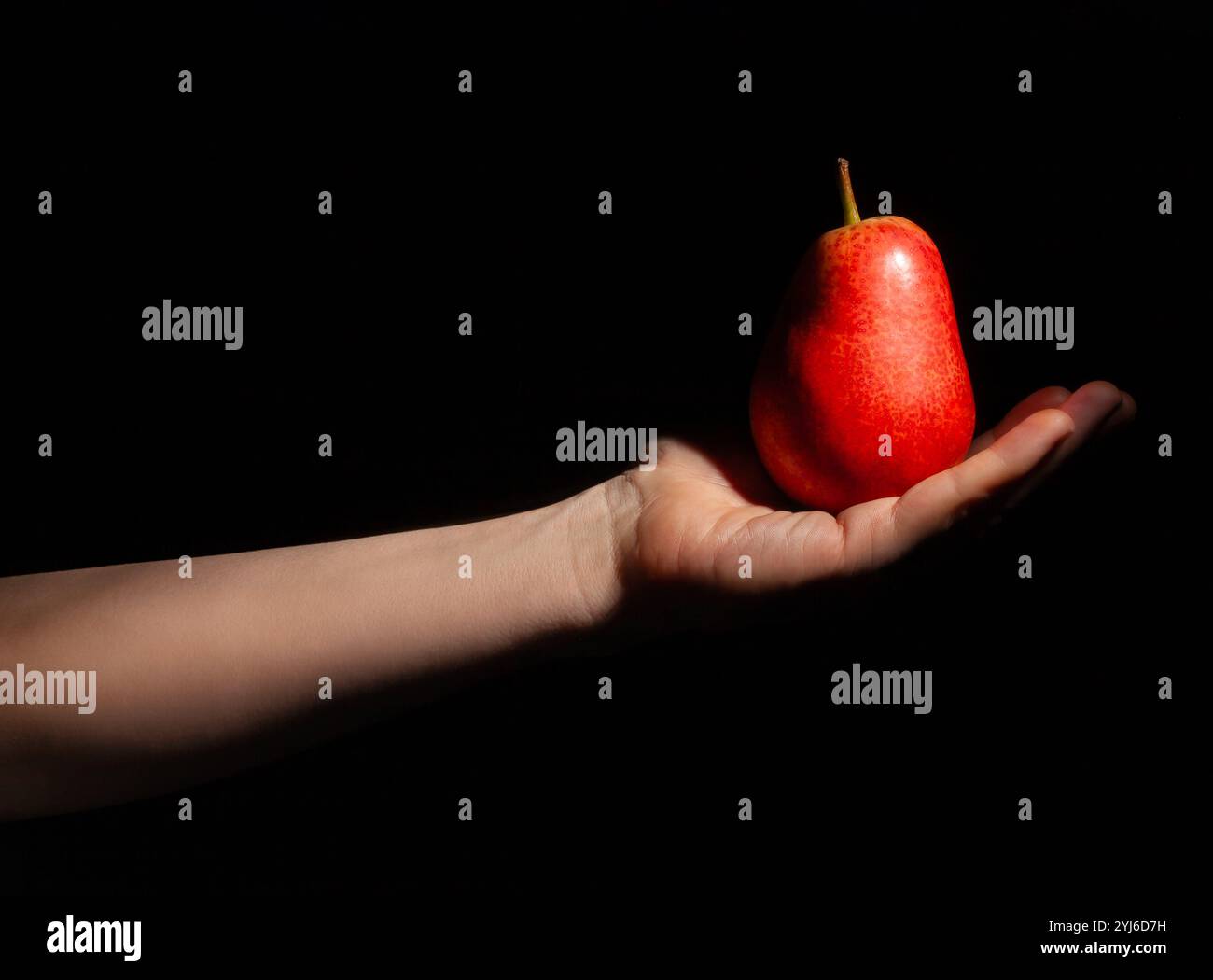 Black hand in red hi-res stock photography and images - Alamy