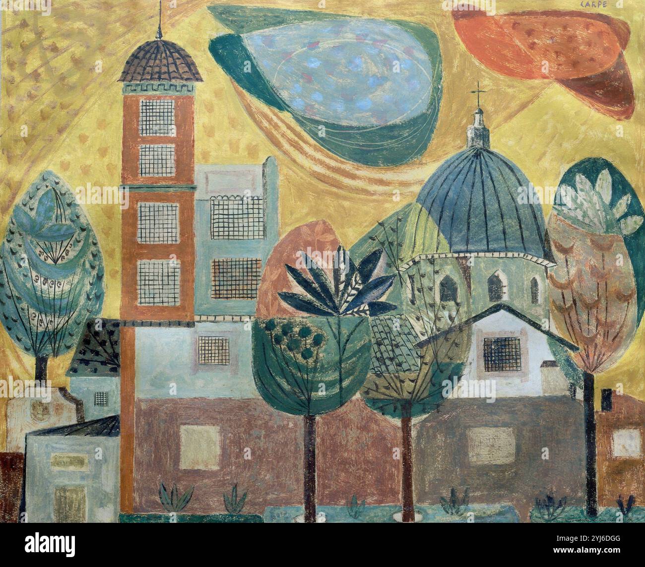 CONVENTO - SIGLO XX - OLEO/LIENZO. Author: HERNANDEZ CARPE ANTONIO ...