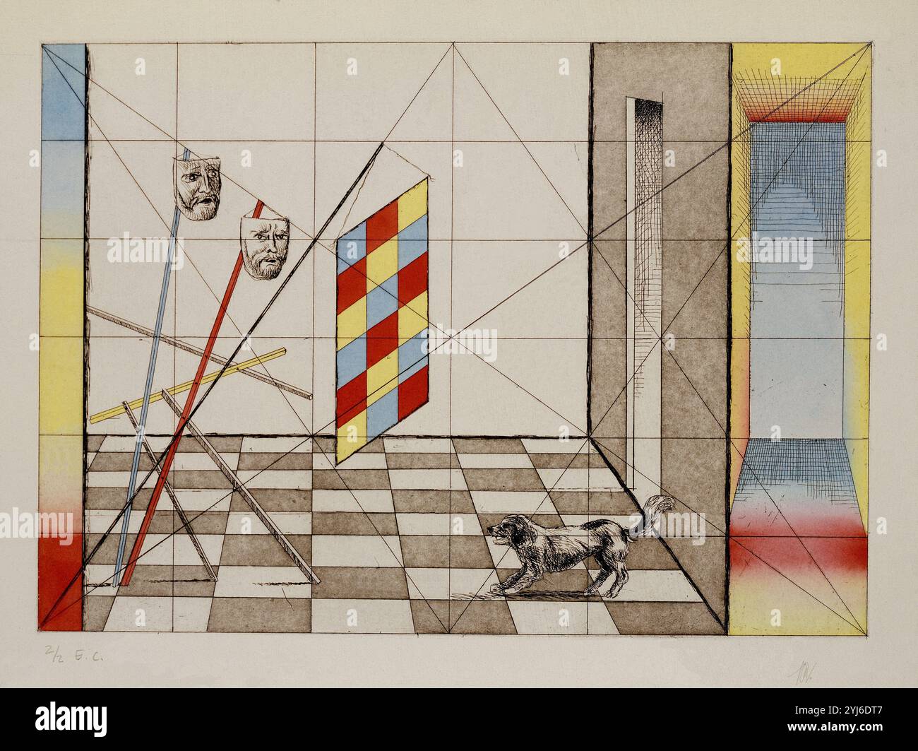 DIBUJO - (SIN TITULO). Author: GUILLERMO PEREZ VILLALTA (1948-). Location: MUSEO REINA SOFIA ...