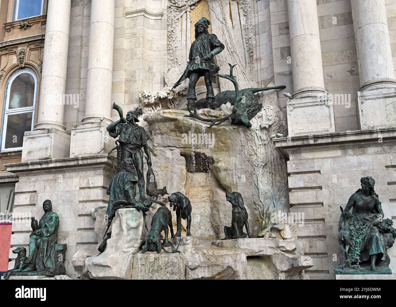 Fountain buda castle in budapest hi-res stock photography and images ...
