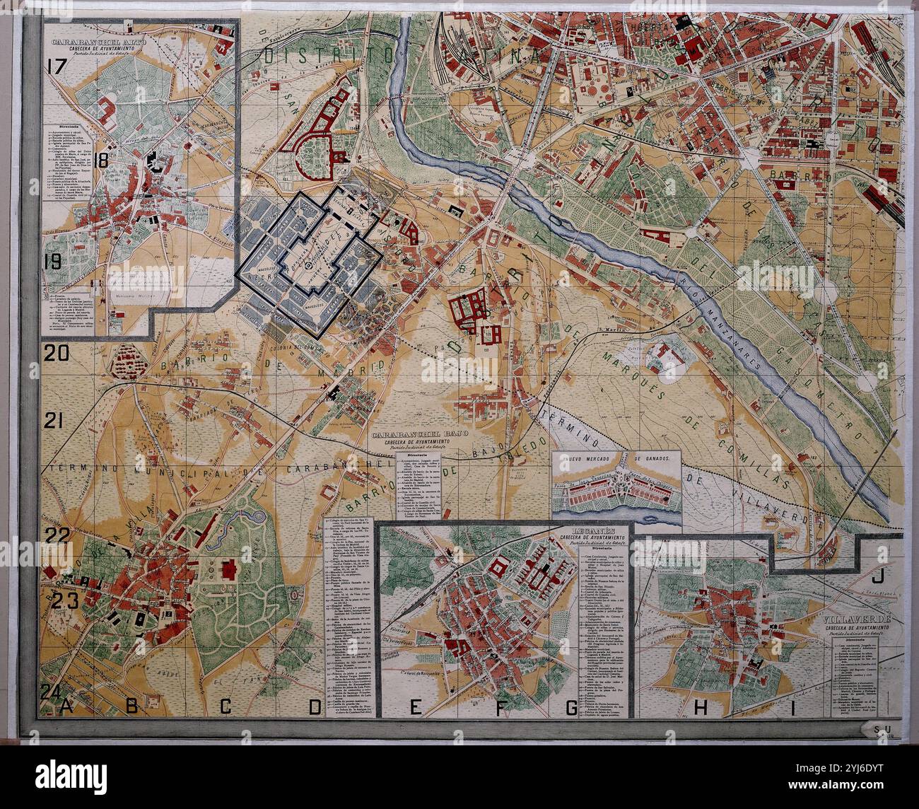 PLANO-MADRID.DISTRITOS LATINA,INCLUSA,CARABANCHEL ALTO,C BAJO,LEGANES ...
