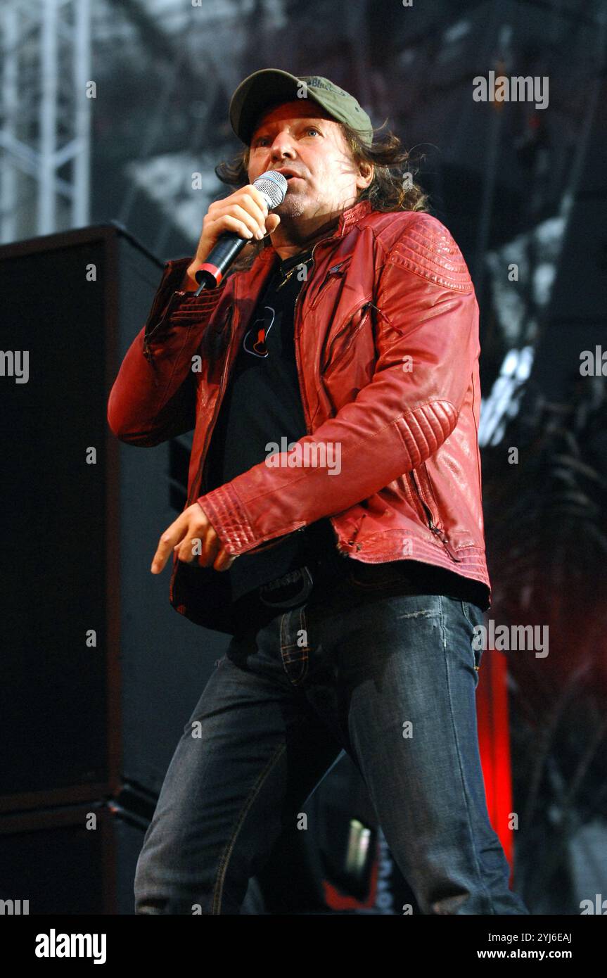 Milan Italy 21/06/2007: Vasco Rossi, Italian singer, during the live ...
