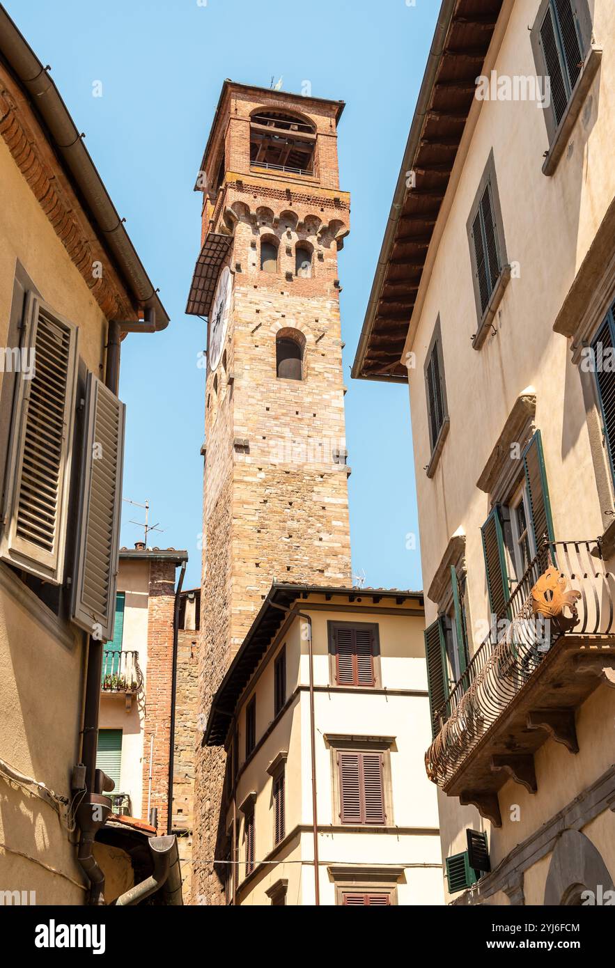 Torre delle Ore ore Tower of the Hours, an ancient medieval clock tower in the historic center ...