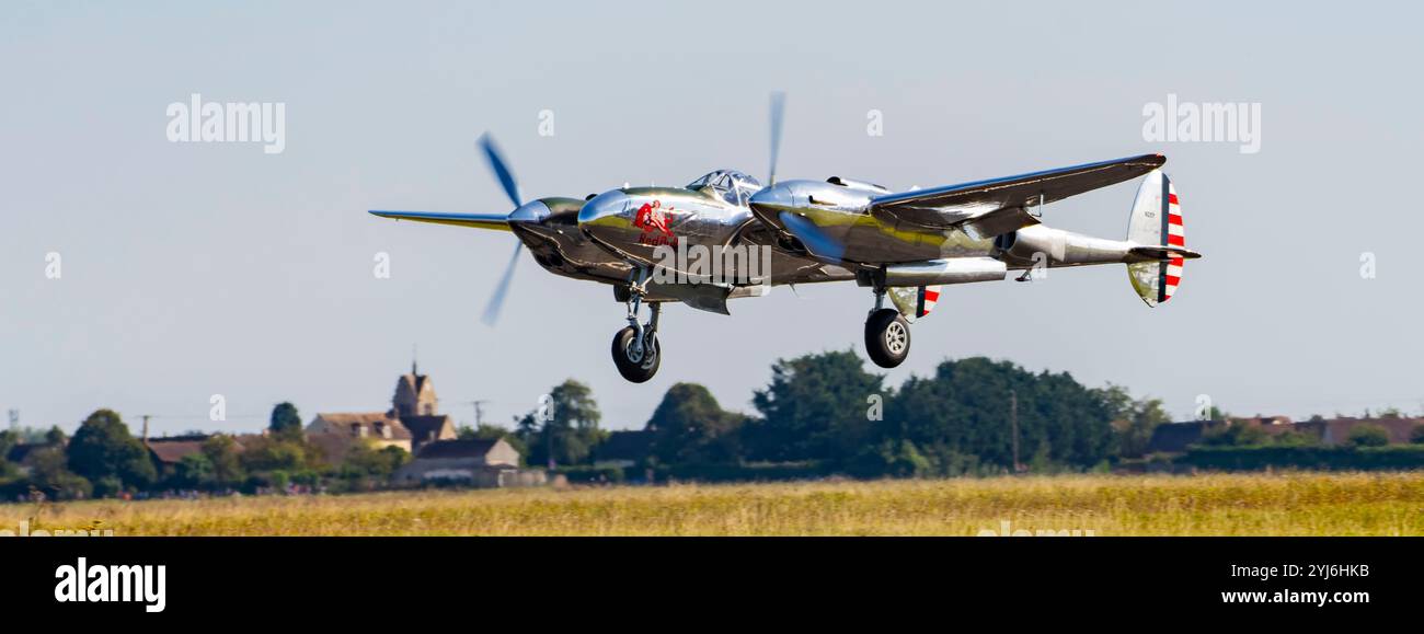 P-38 Lightning at Air Legend Air Show 2024 in Melun, France Stock Photo ...