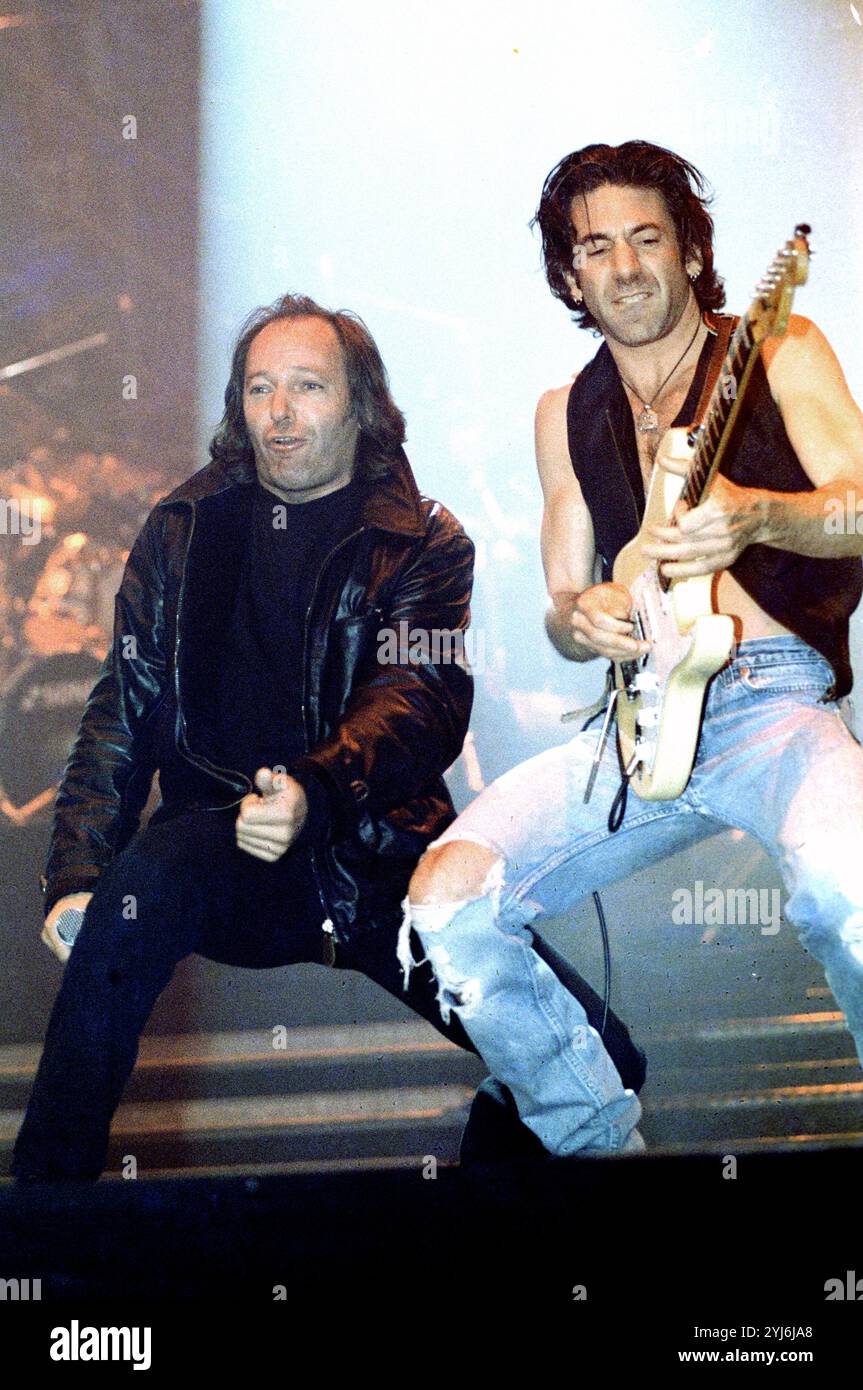 Torino Italy 12/04/1996: Vasco Rossi, Italian singer,and the guitarist ...