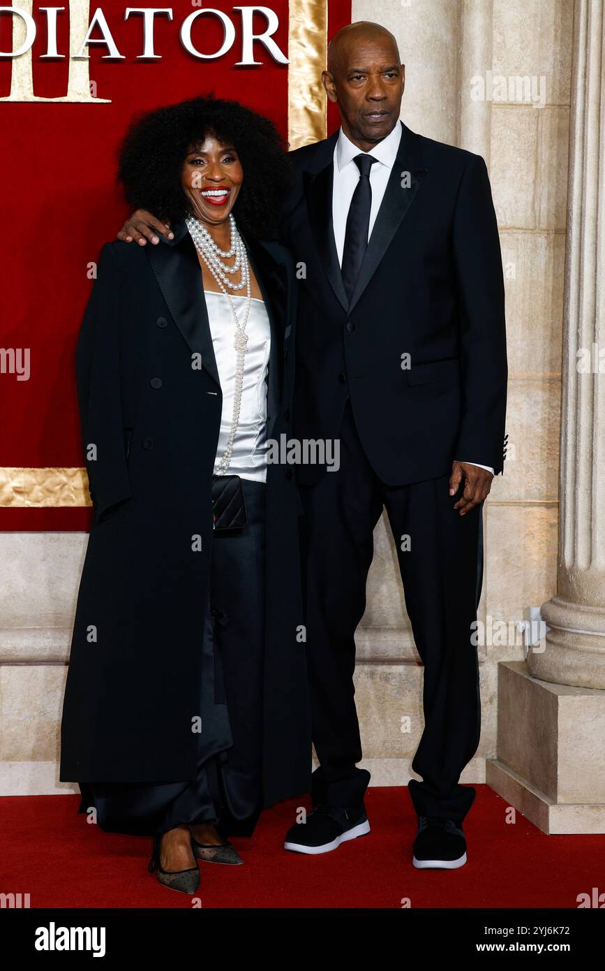 Pauletta Washington, left, and Denzel Washington pose for photographers ...
