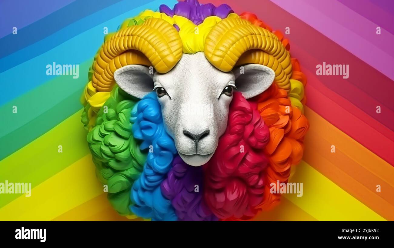 Colored ram lamb hi-res stock photography and images - Alamy