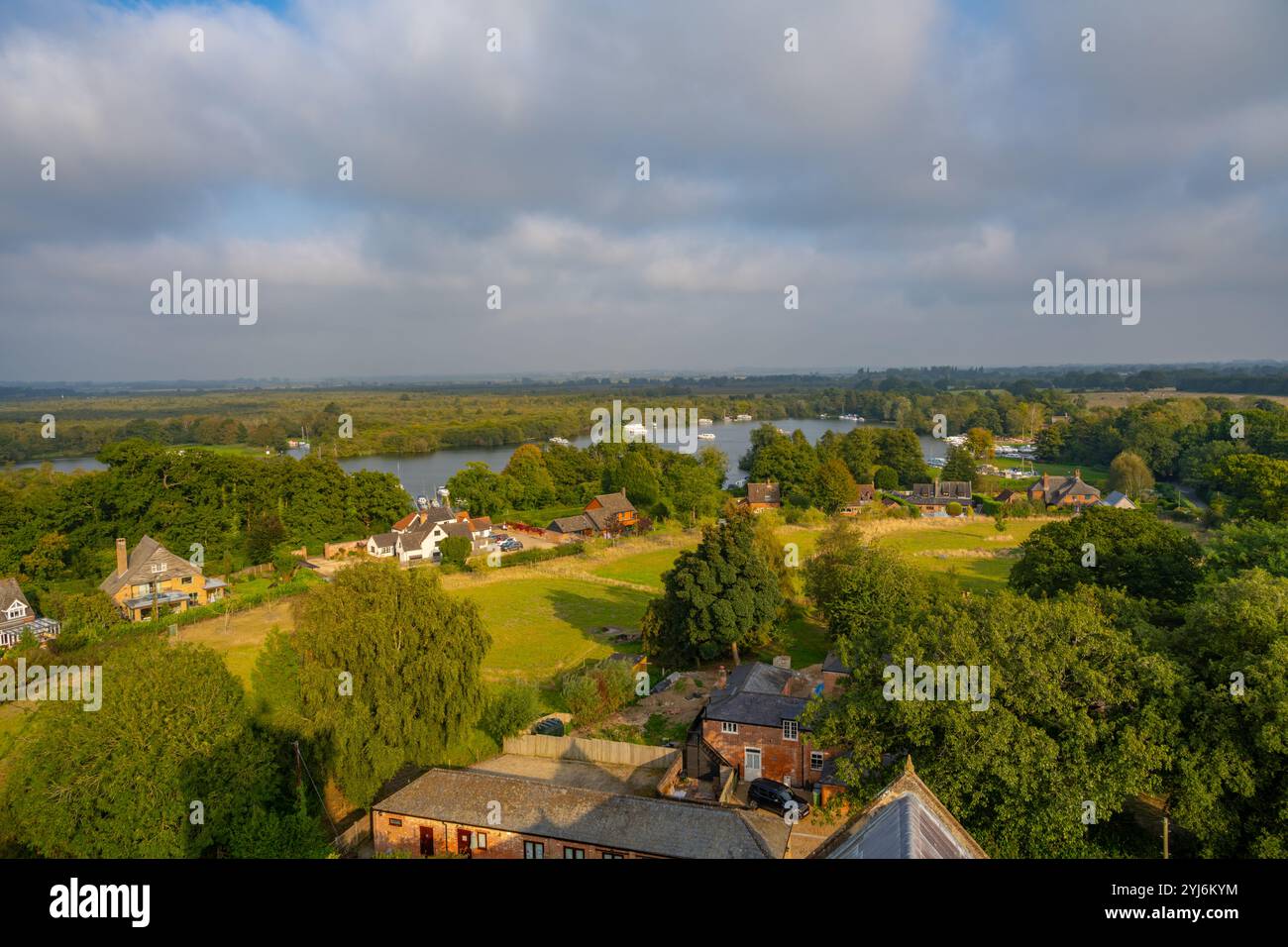 The view from the top of the tower of The Parish Church of St Helen ...
