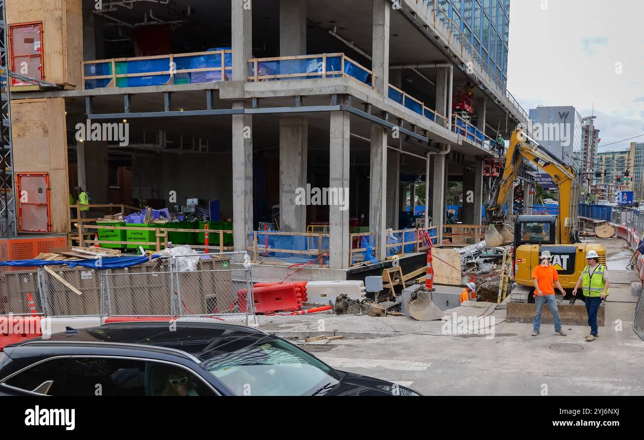 NASHVILLE, TN - 15 MAR 2024: A building construction site in the bustling capitol city of ...