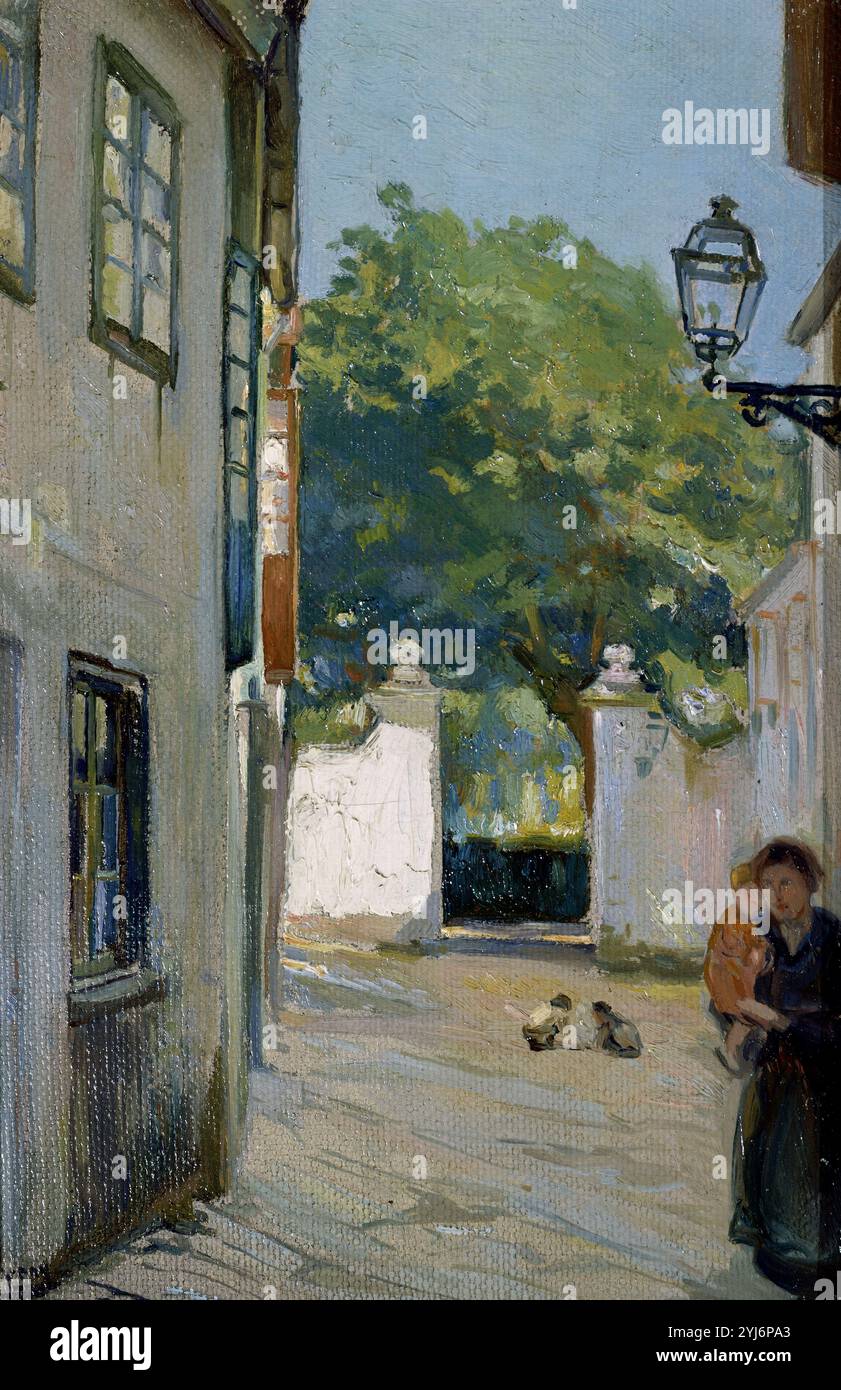 ENTRADA AL JARDIN DE SAN CARLOS - 1918 - OLEO/LIENZO - 37X25 CMS ...