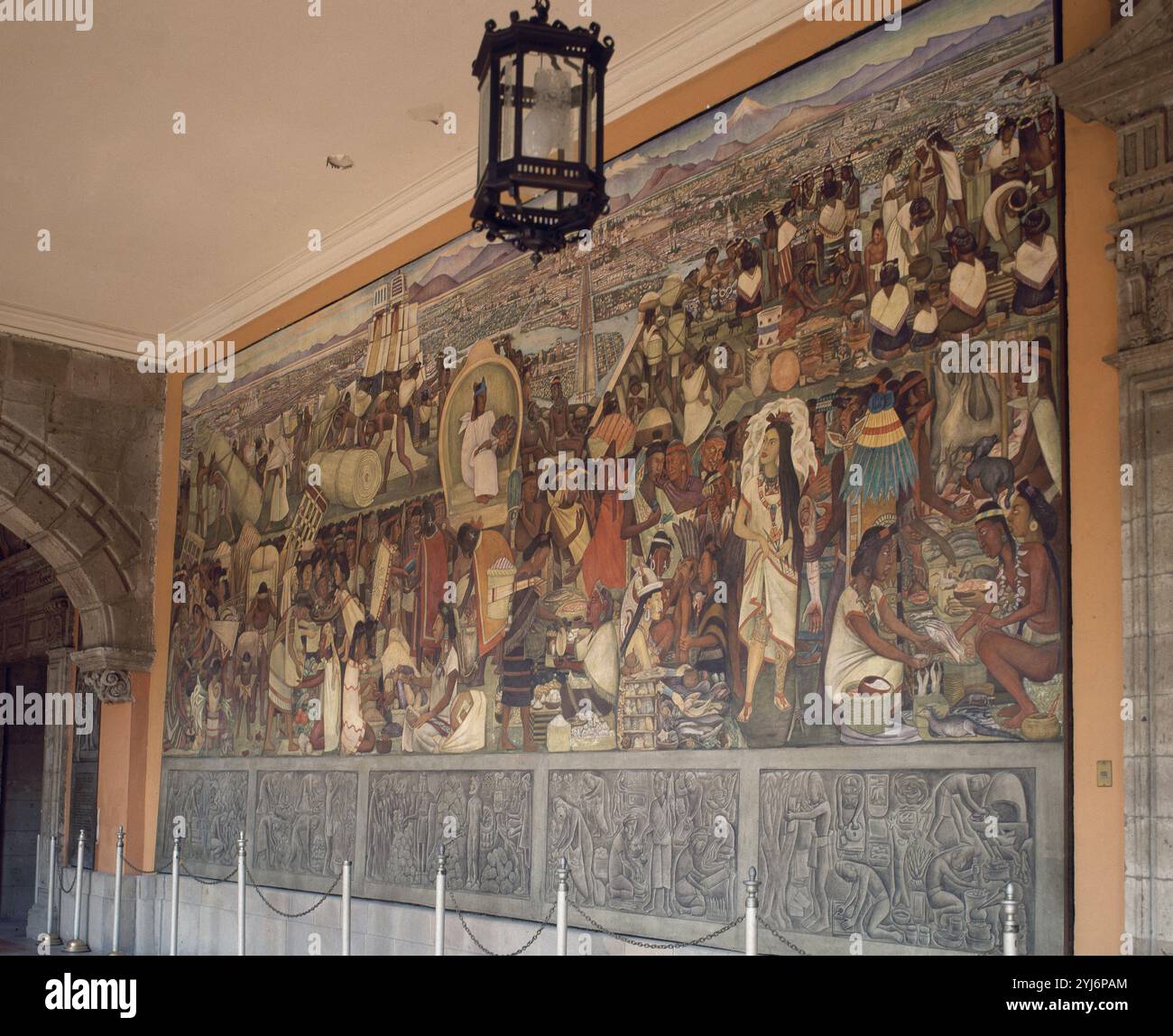TABLERO - PINTURA MURAL - MERCADO DE TLATELOLCO - SIGLO XX. Author ...