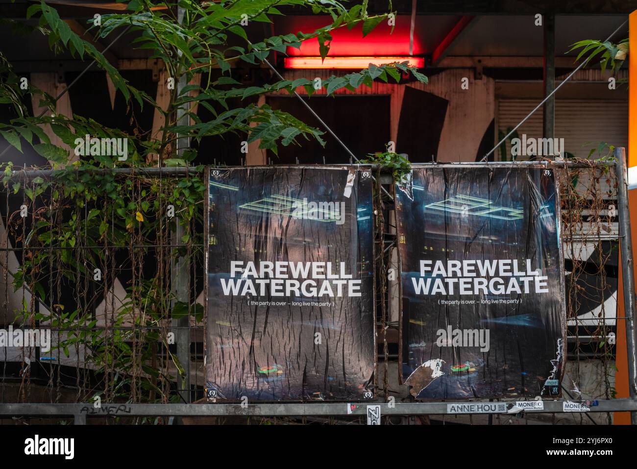 The recently closed down Watergate Club, Farewell Watergate poster ...