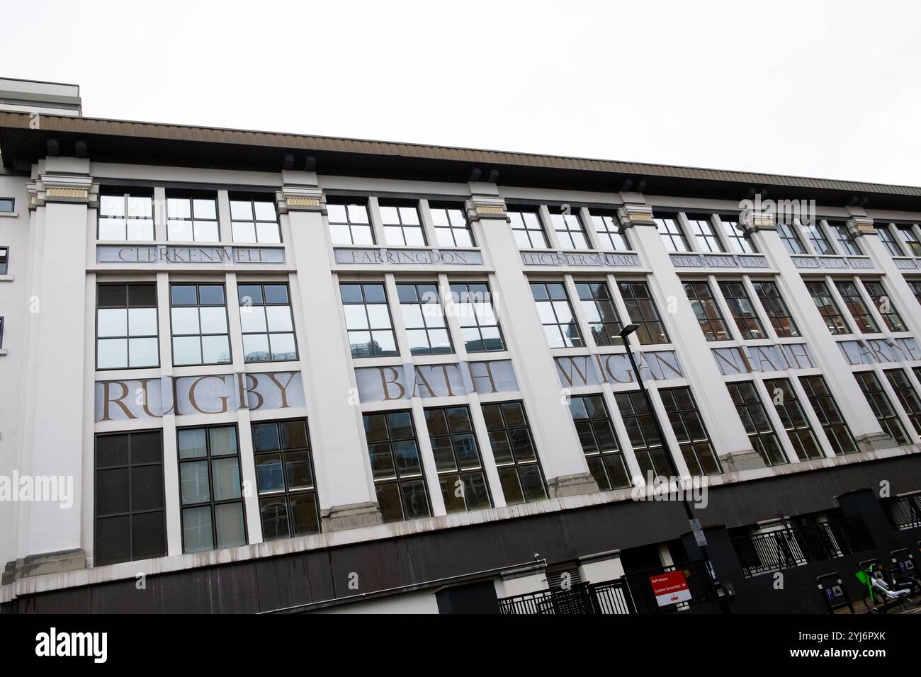 Exterior facade of Royal Mail Mount Pleasant Sorting Office building ...