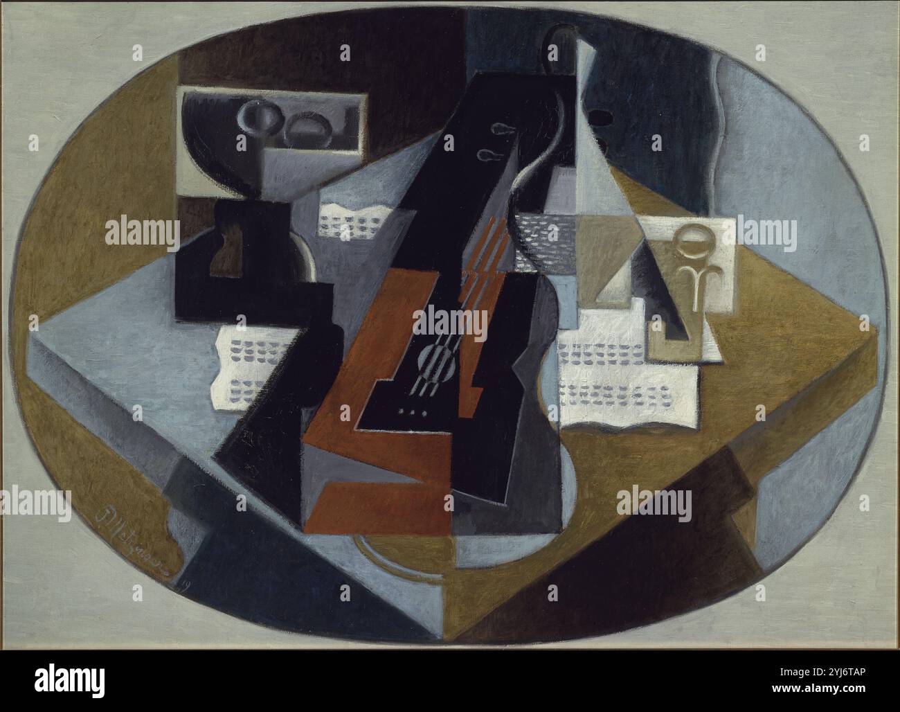 NATURALEZA MUERTA - SIGLO XX - OLEO/LIENZO -73 X 100 CM - CUBISMO ...