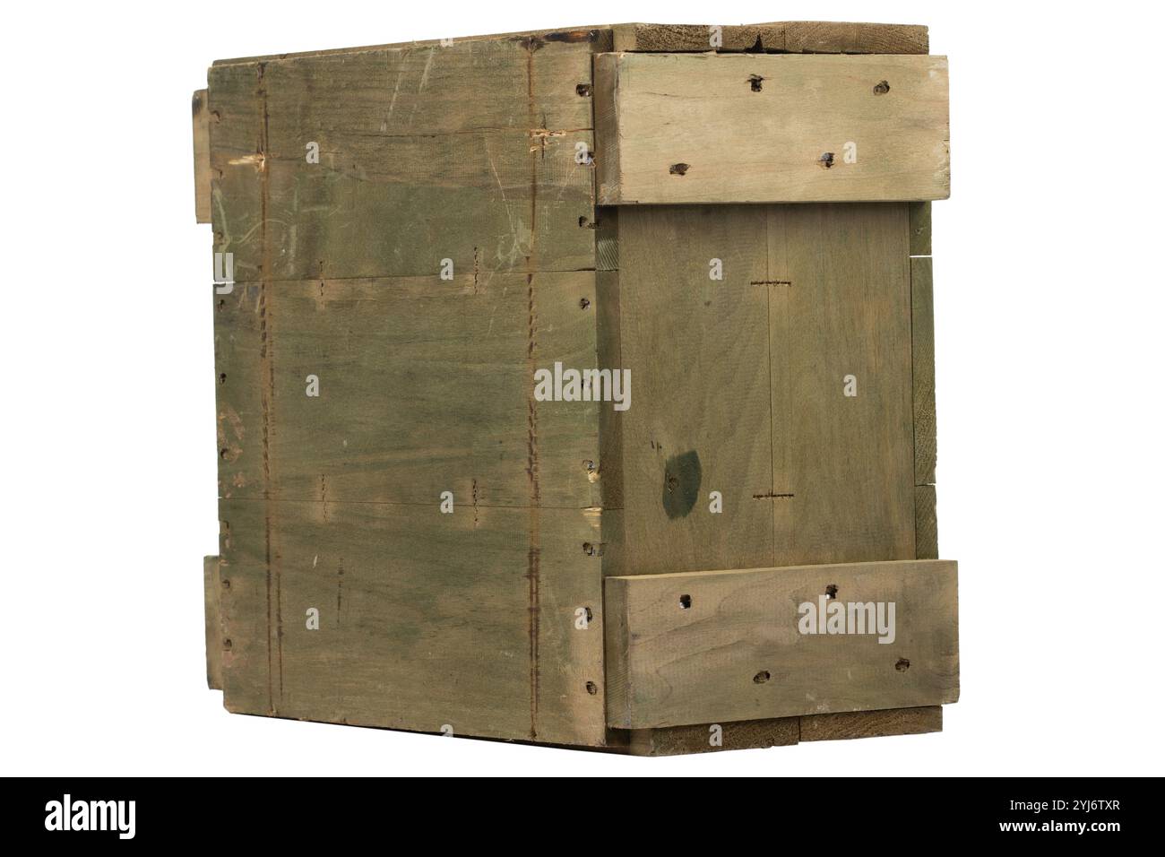 Ammunition crate isolated on white background Stock Photo - Alamy